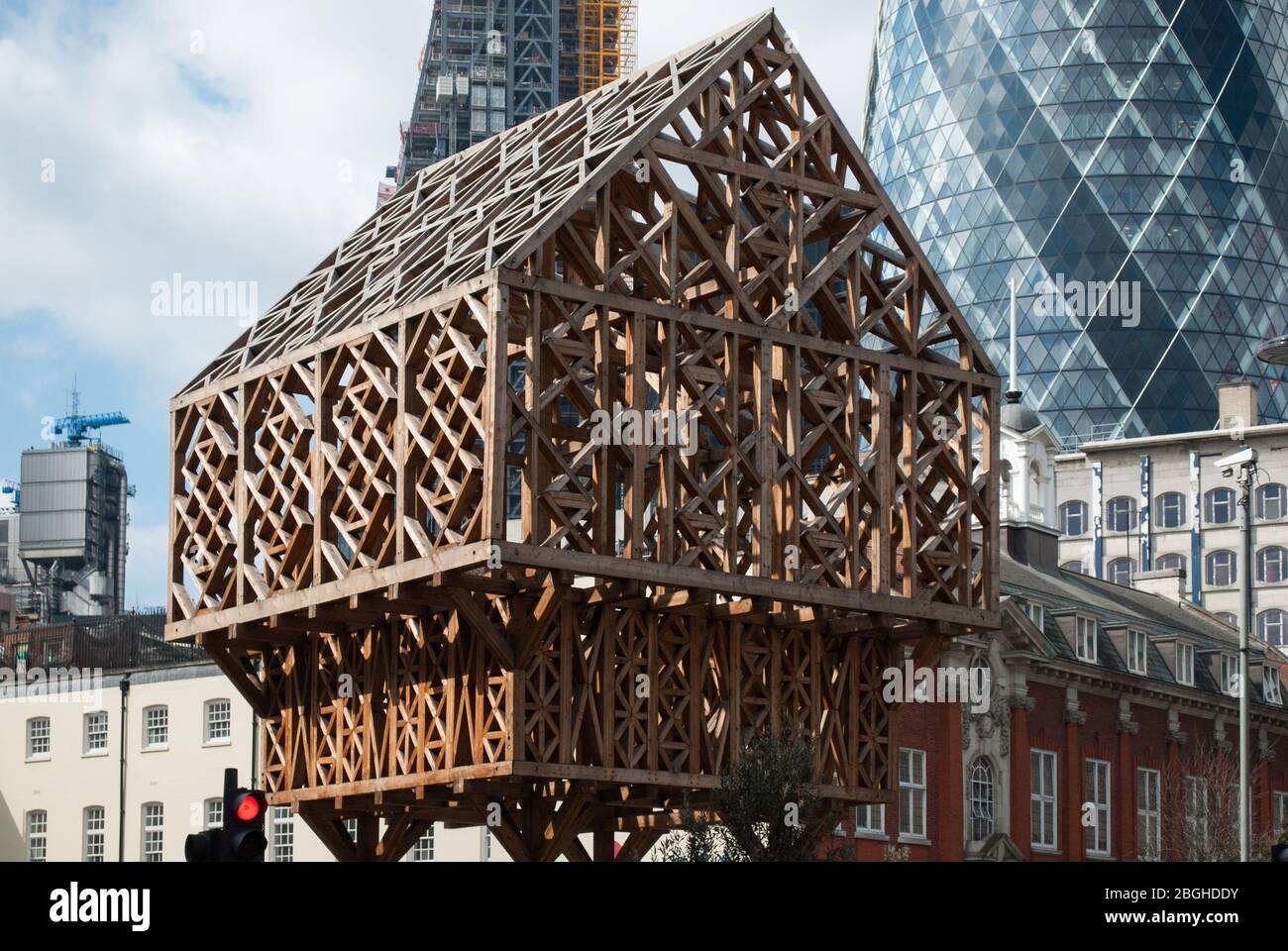 Paleys Upon Pilers Architecture LAtticed Timber Aldgate Church, Aldgate ...