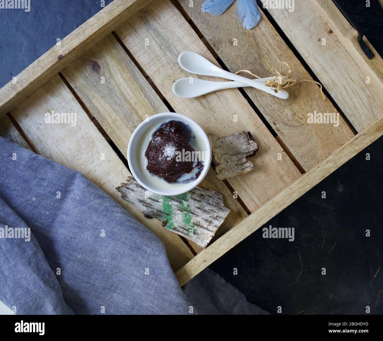 Fresh Finnish Easer pudding called Memma or Mämmi Stock Photo - Alamy