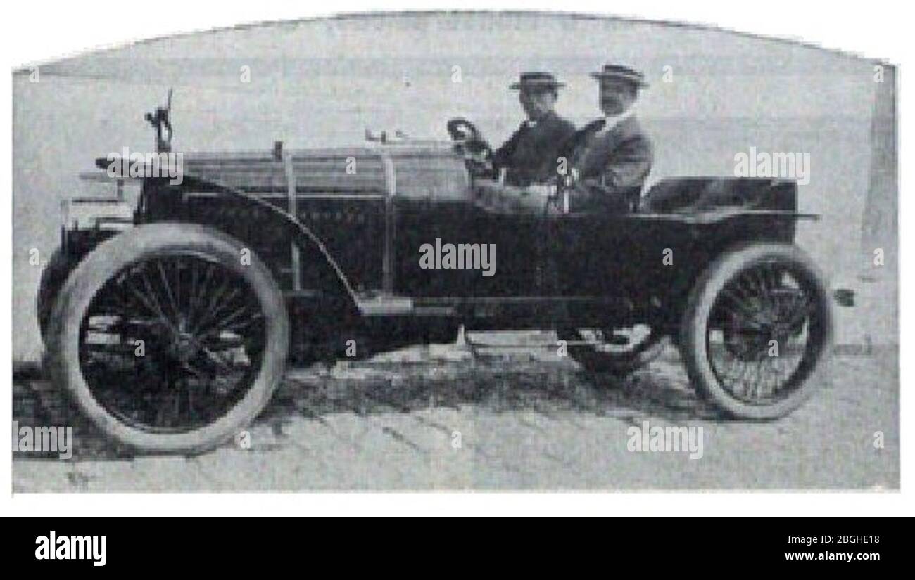 Hispano-Suiza advertisement for Alfonso XIII automobile (vignette 1911 ...