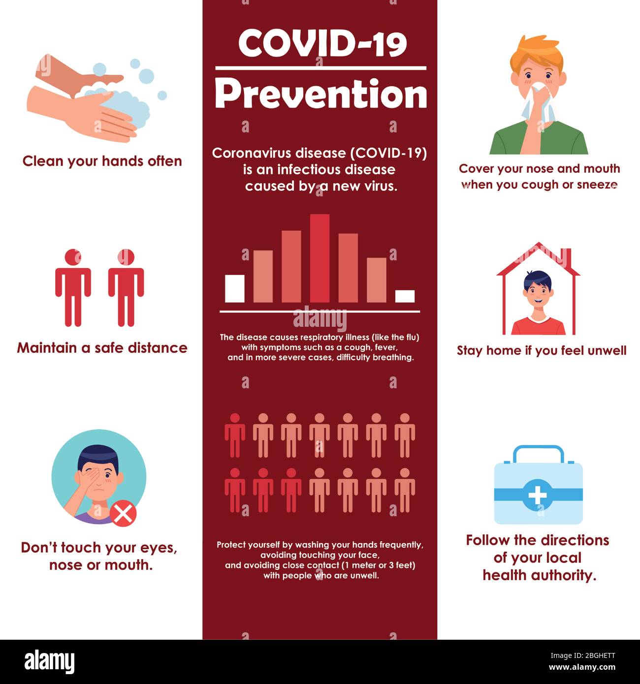 covid19 infographics with prevention methods Stock Vector Image & Art ...