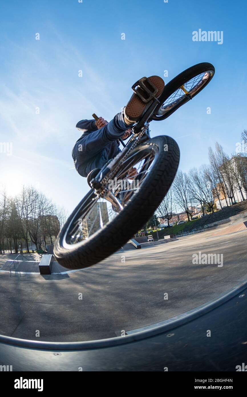 Boy in a big bike hi-res stock photography and images - Alamy