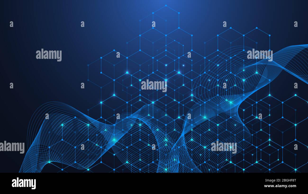 Abstract medical background DNA research, molecule, genetics, genome ...