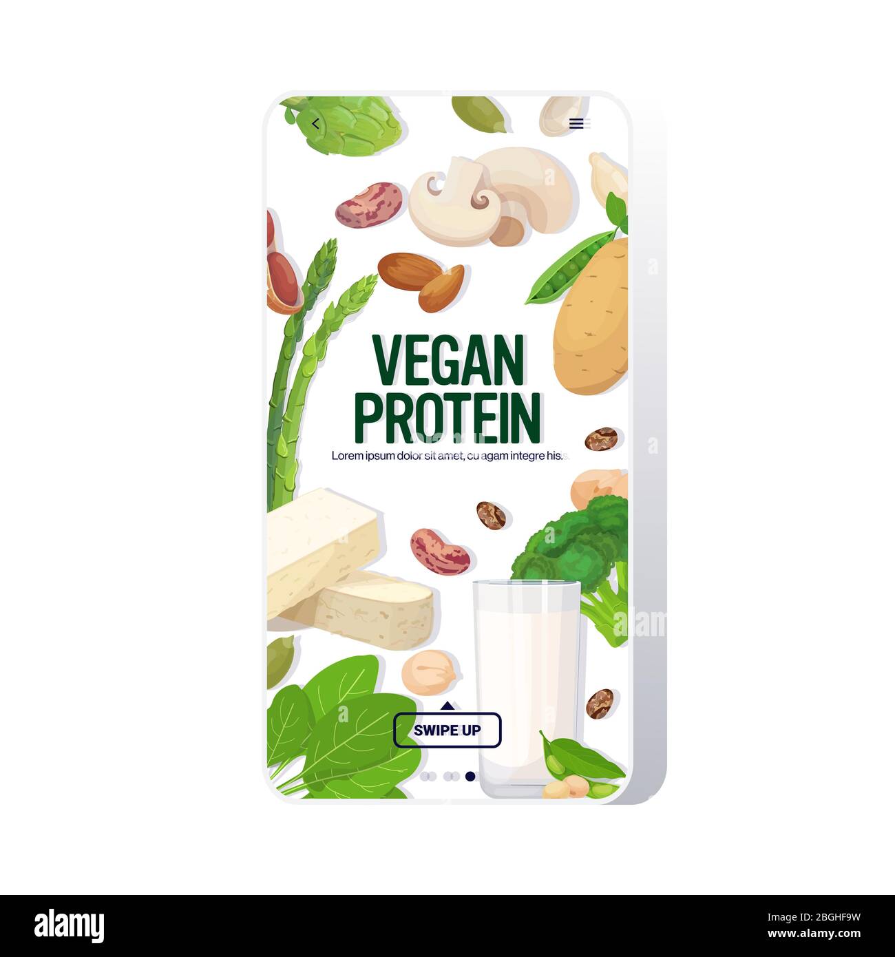 Herbs Vegetables Plant Based Tofu Milk Organic Dairy Free Natural Raw