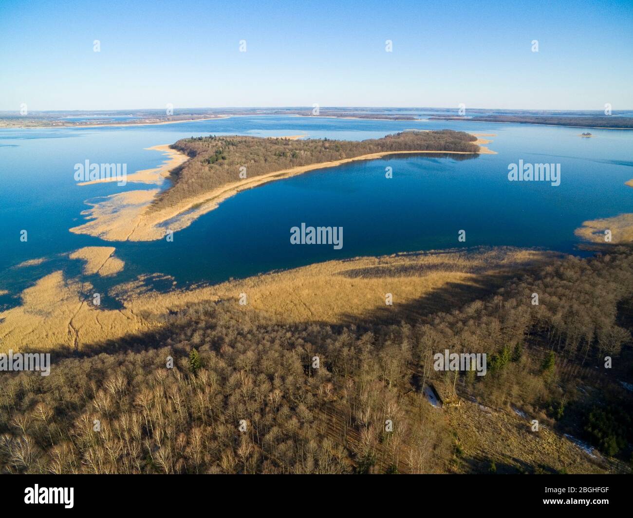 Aerial view of reinforced concrete bunker belonged to Headquarters of ...