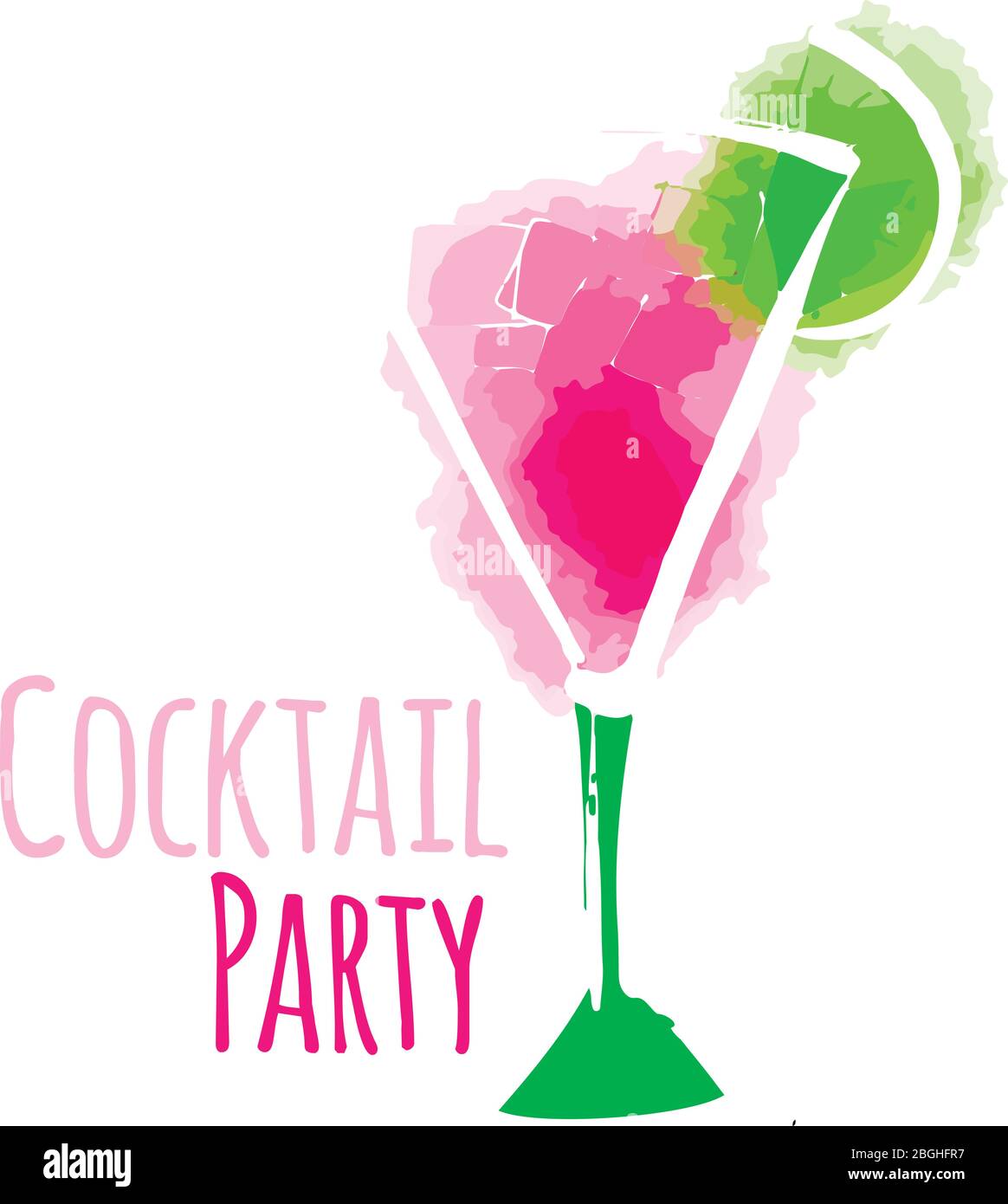 Cosmopolitan cocktail glasses isolated on white , a cocktail party ...