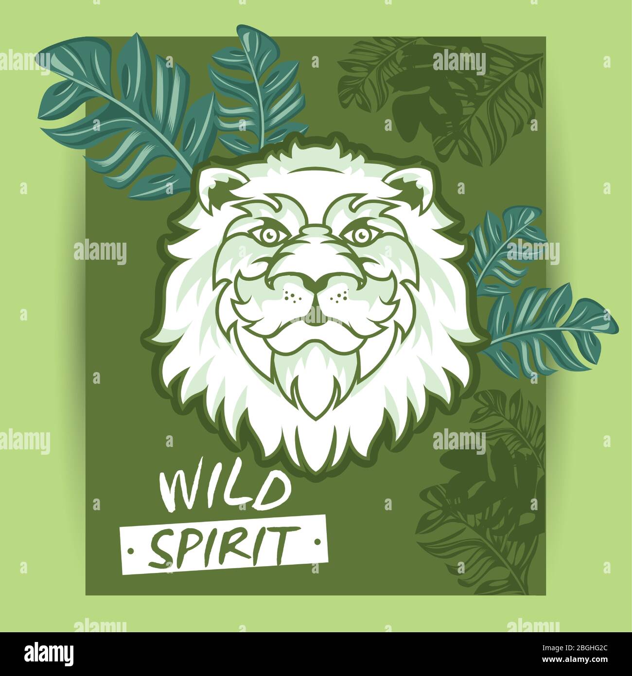 wild lion spirit creative design Stock Vector Image & Art - Alamy
