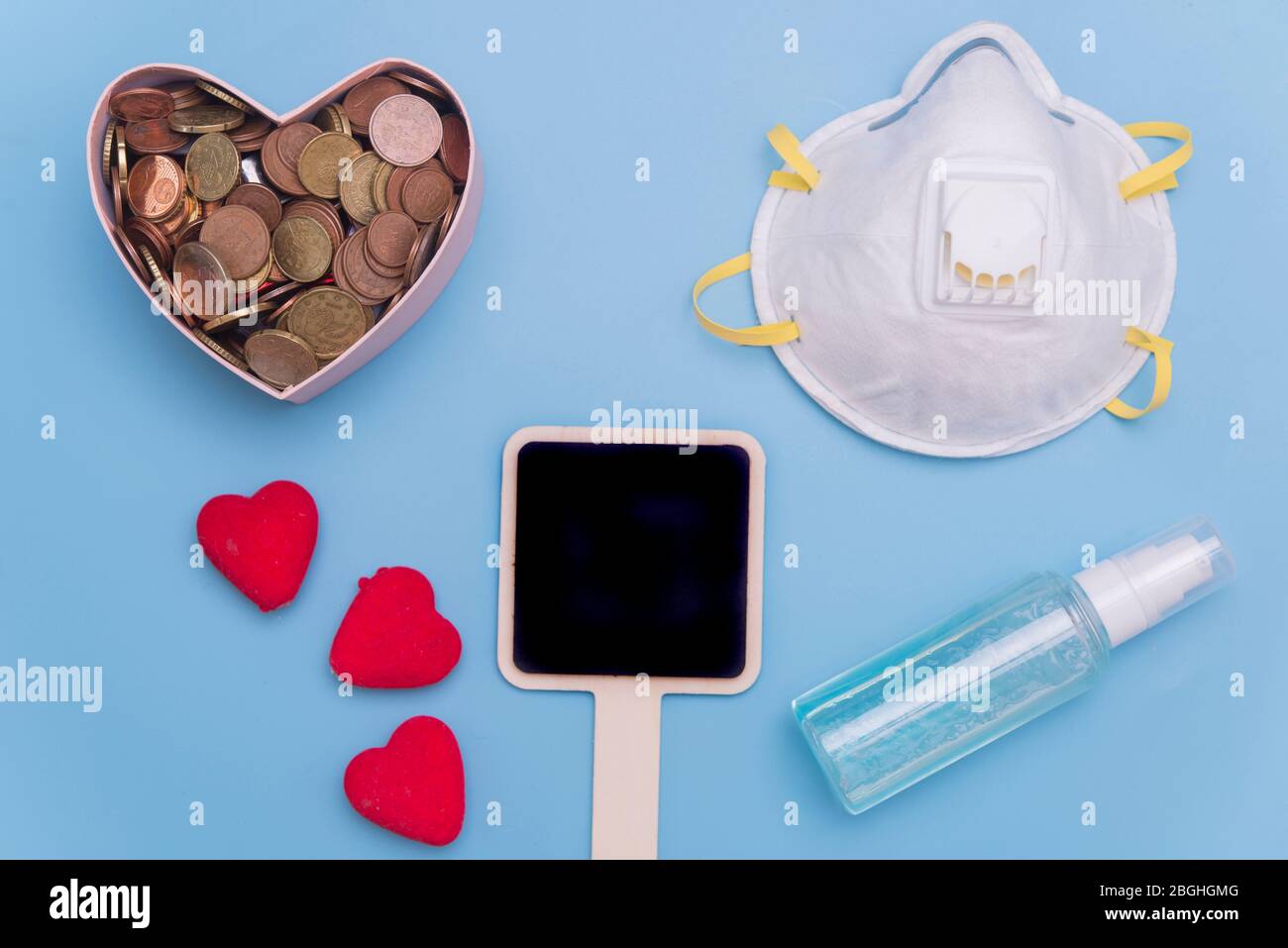 Donation box heart shaped for emergency Stock Photo - Alamy