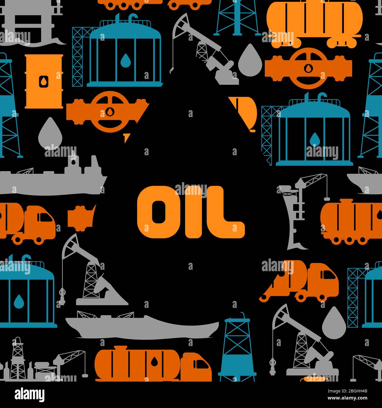 Background design with oil and petrol icons Stock Vector Image & Art ...