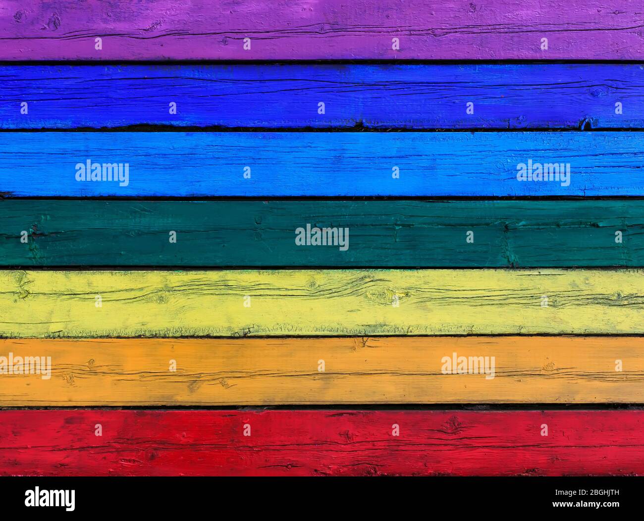 horizontal bright textured background from old wooden planks painted in ...