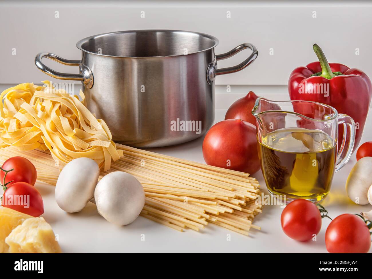 Pot italian food white background hi-res stock photography and images ...