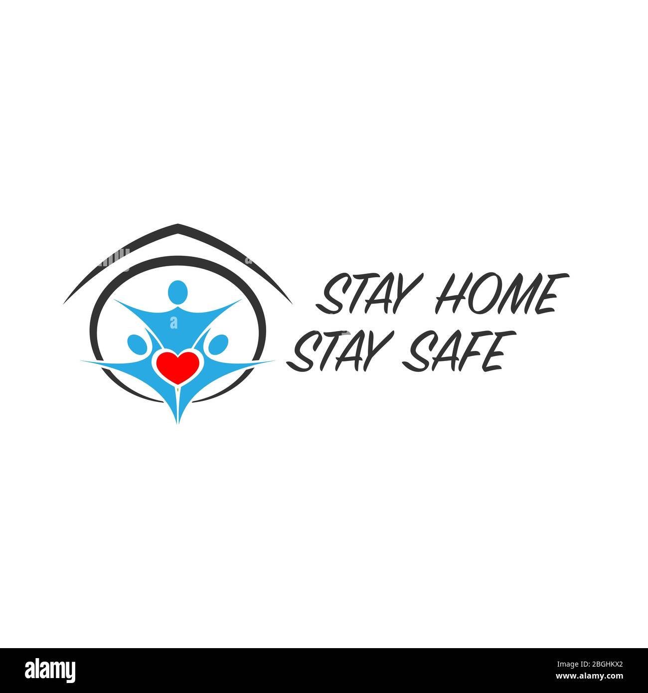 Family stay home symbol background Stock Vector Image & Art - Alamy
