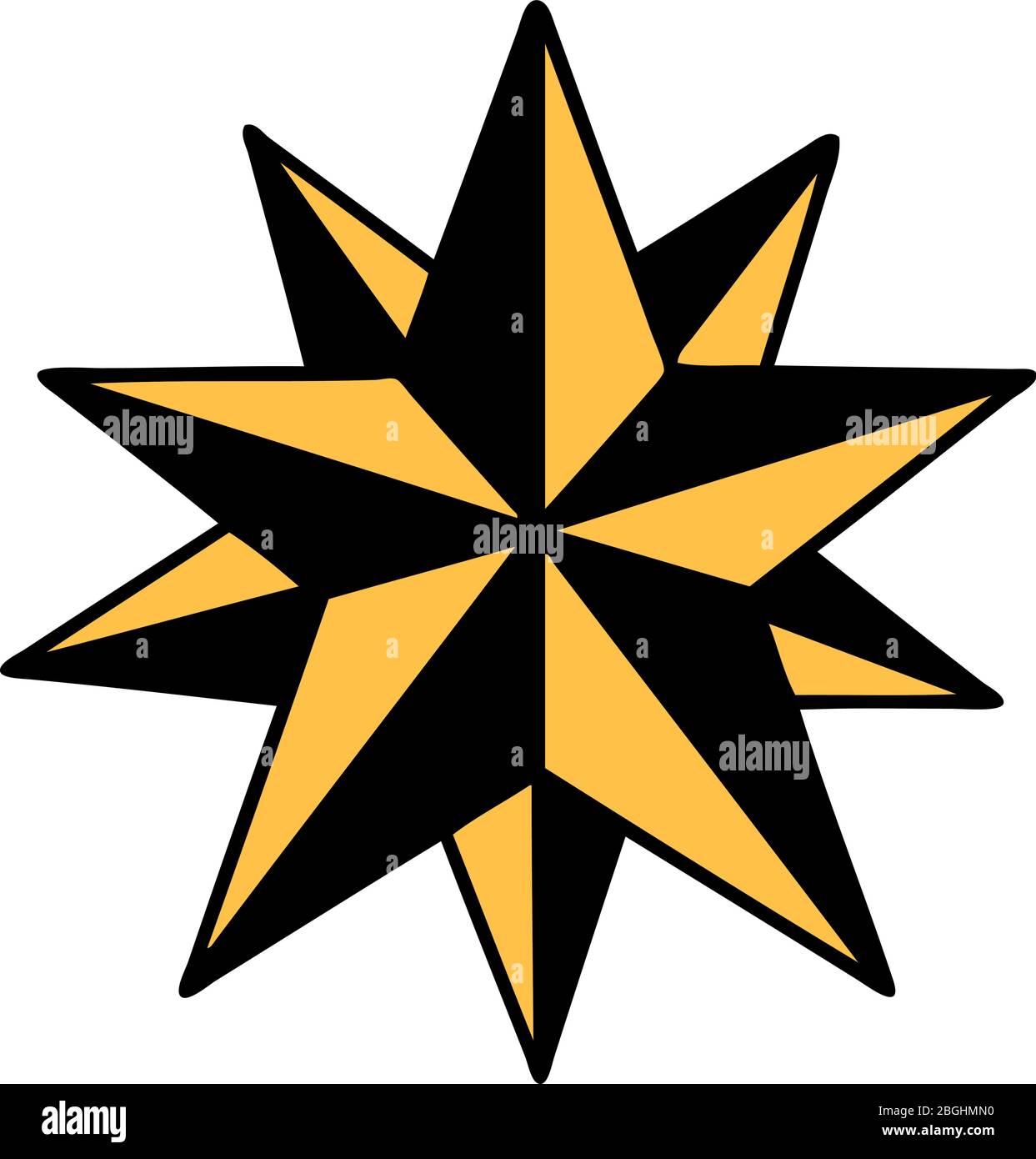 tattoo in traditional style of a star Stock Vector Image & Art - Alamy