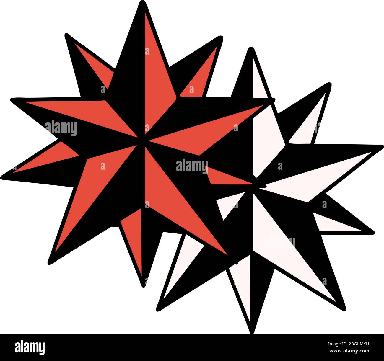 tattoo in traditional style of stars Stock Vector Image & Art - Alamy
