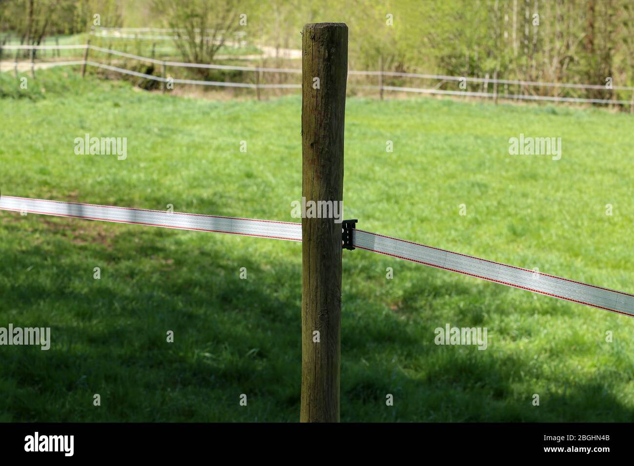 Electrical fence around pasture hi-res stock photography and images - Alamy