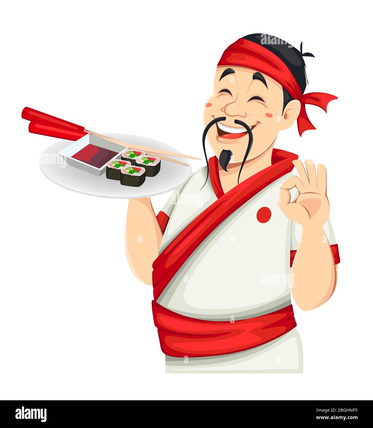 Tokyo sushi chef Stock Vector Images - Alamy