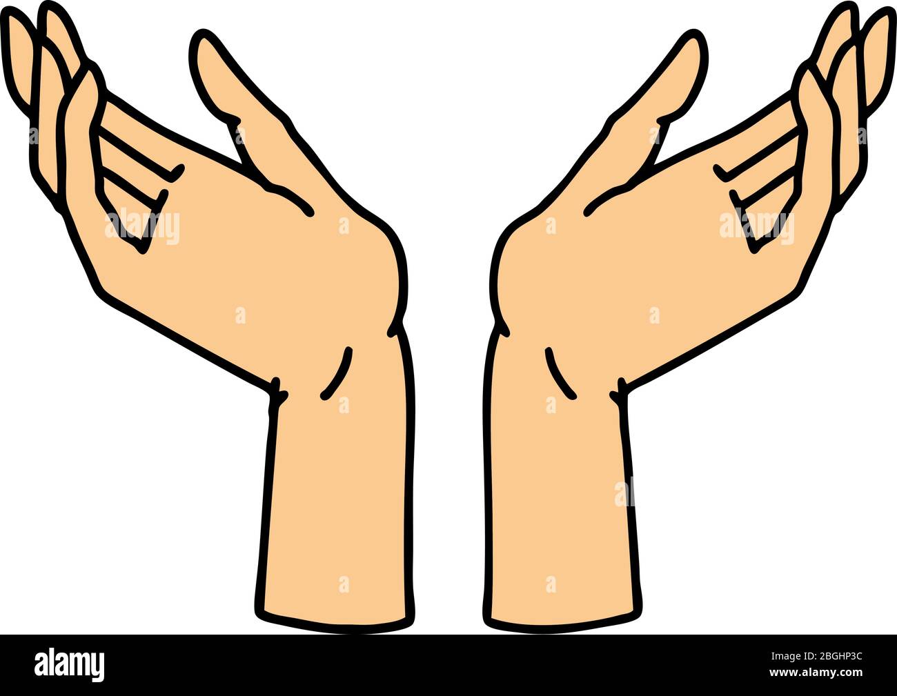 tattoo in traditional style of open hands Stock Vector Image & Art - Alamy