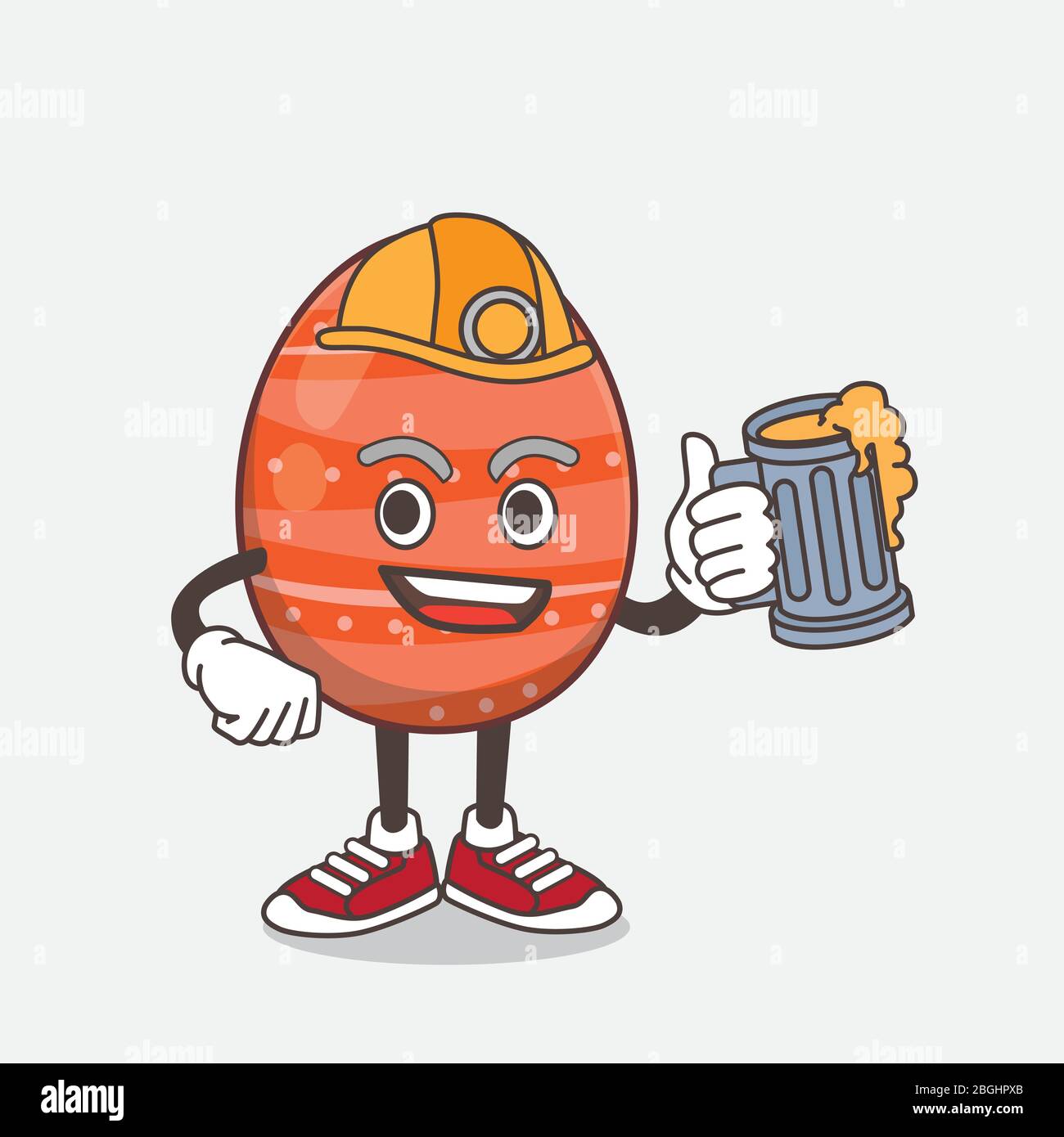 Illustration of Easter Egg Mascot Vector Character with Pose Stock ...