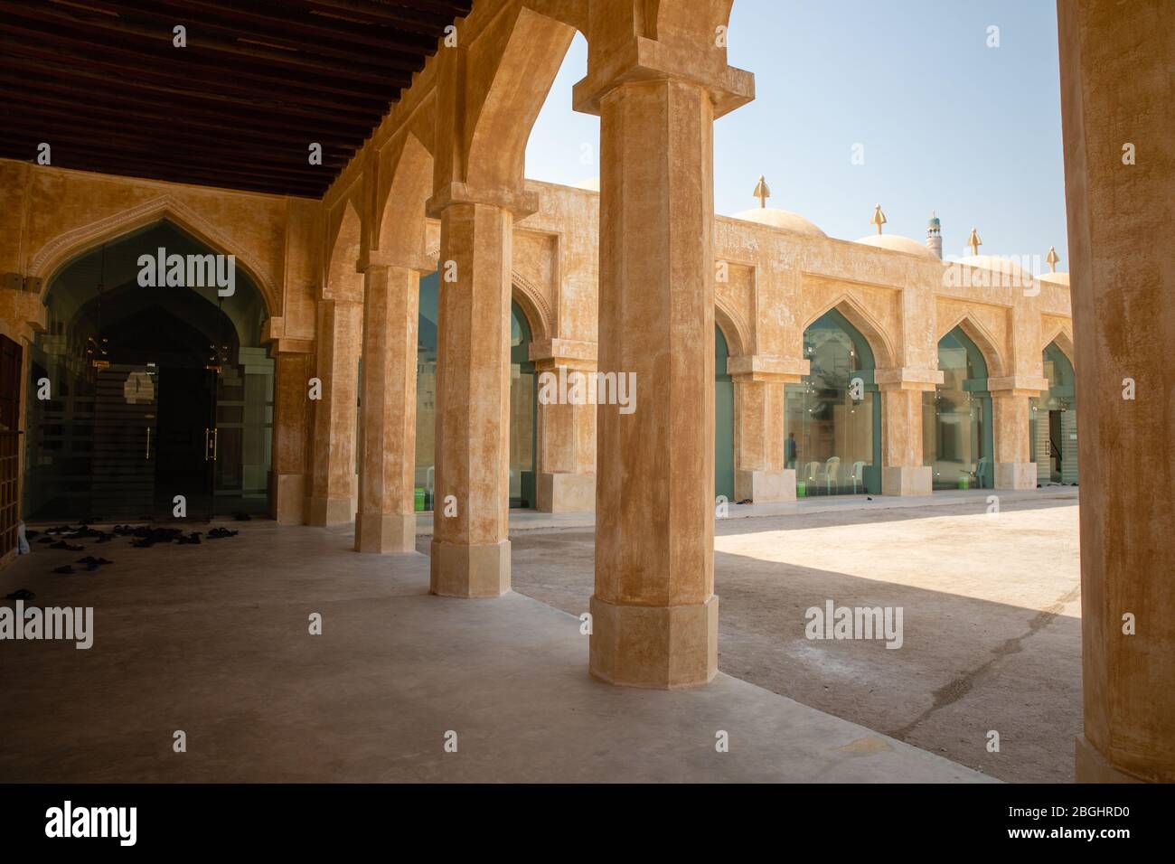 Doha, Qatar - March 2, 2020: courtyard of Domes Mosque Doha, beautiful ...
