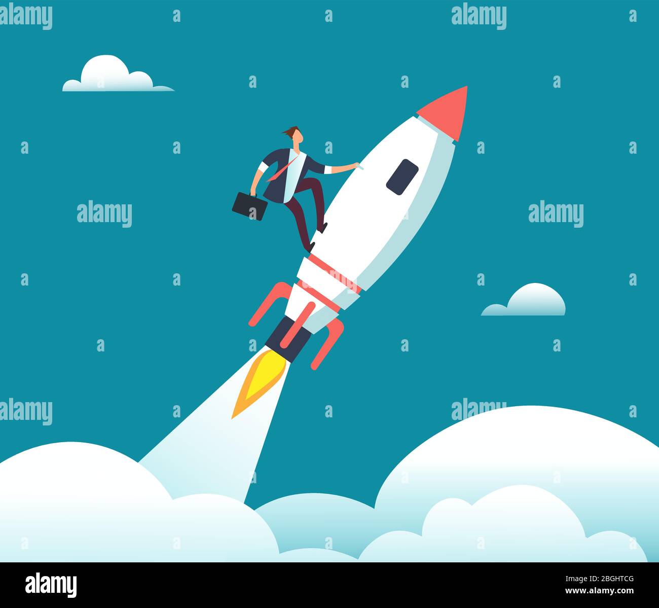 Cartoon happy rocket hi-res stock photography and images - Alamy