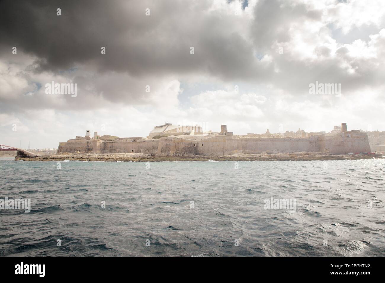 seascape of Fort Saint Elmo in Valletta malta Stock Photo - Alamy