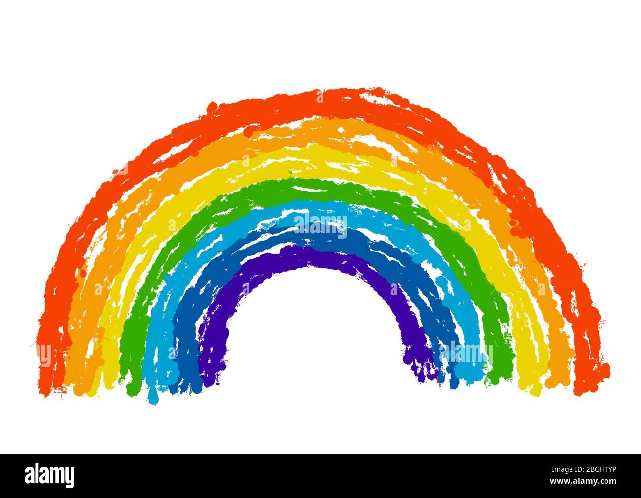 An illustration of a simple rainbow isolated on a white background ...