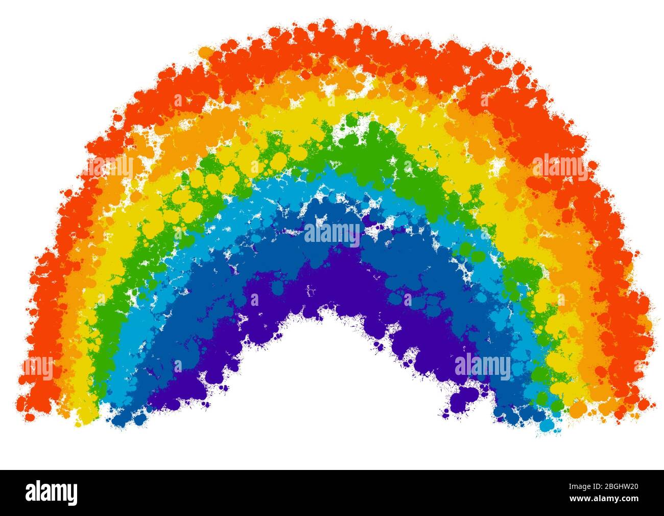 An illustration of a simple rainbow isolated on a white background ...