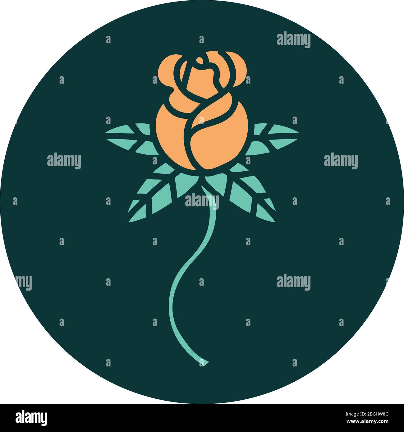 Iconic floral design Stock Vector Images - Alamy