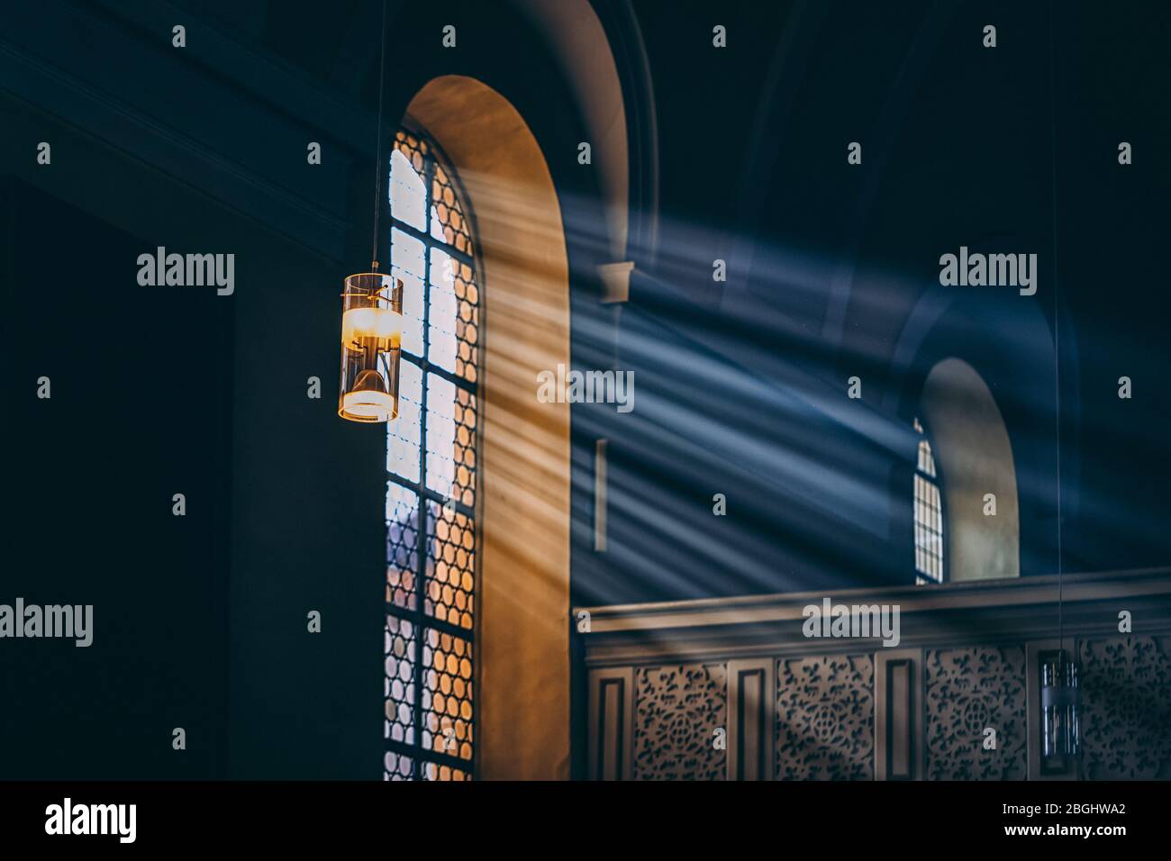 Light coming through stained glass hi-res stock photography and images ...