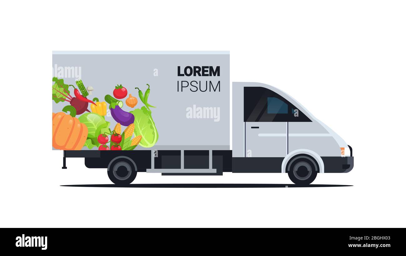 Food Delivery Van Vector