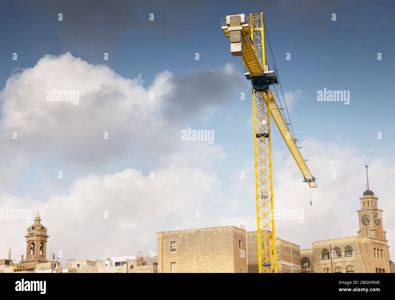 construction work on high rise building in malta Stock Photo - Alamy