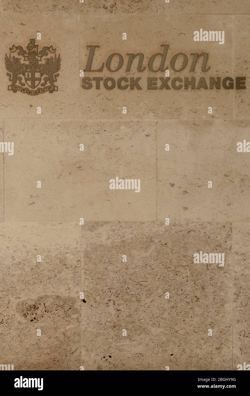 The London Stock Exchange sign and logo Stock Photo - Alamy