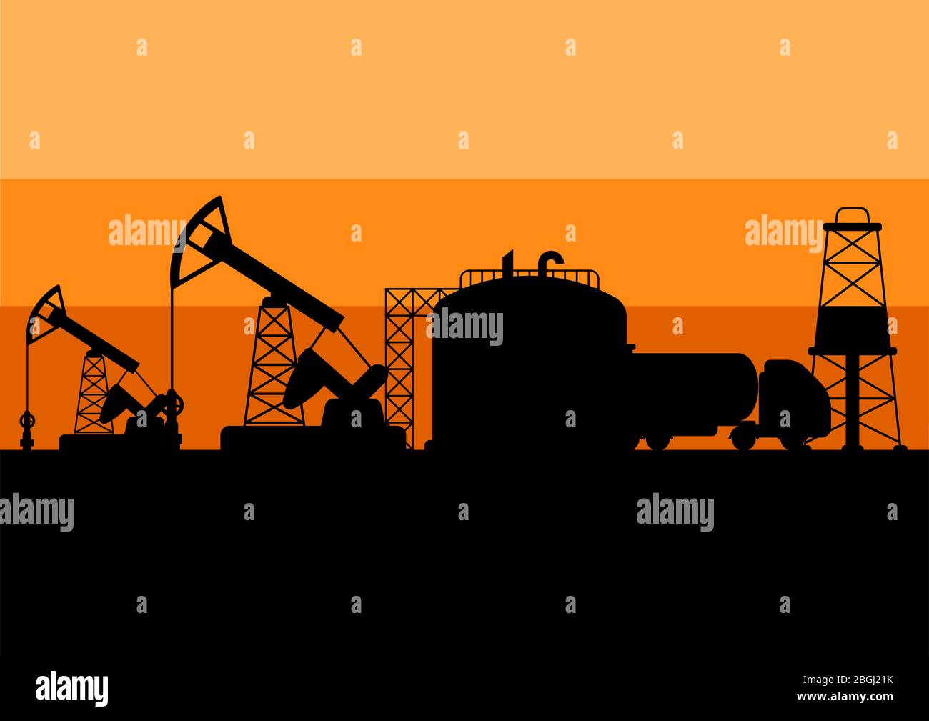 Illustration of oil production Stock Vector Image & Art - Alamy