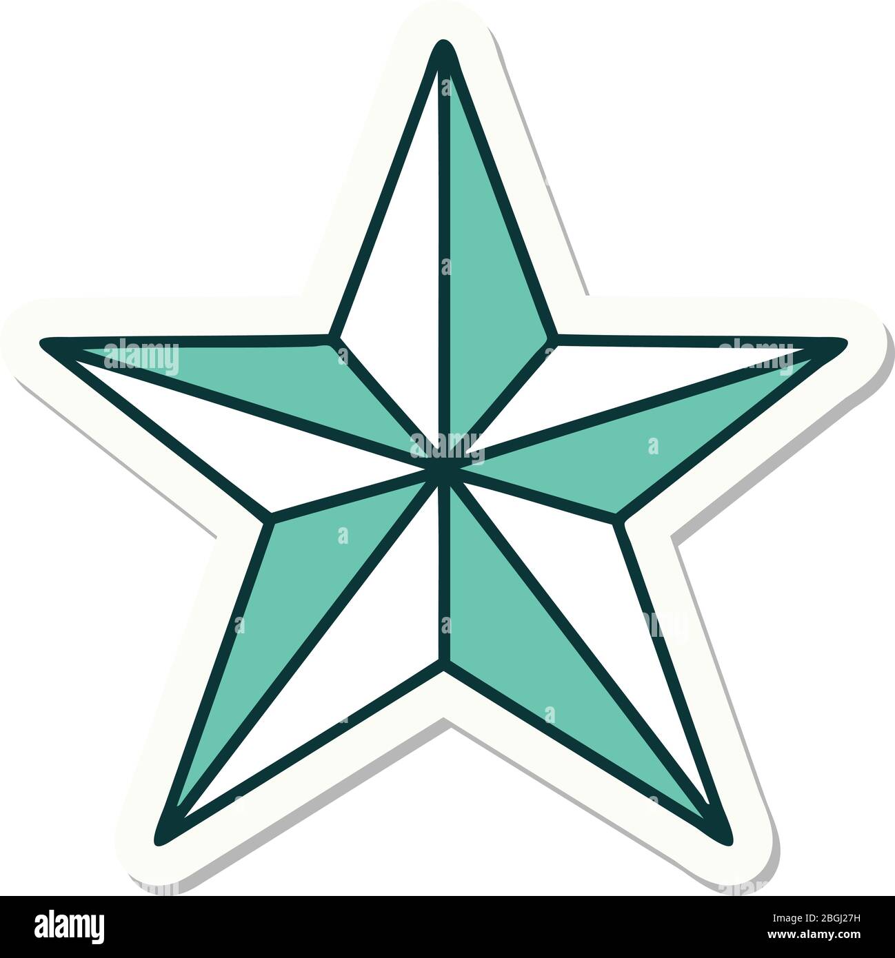 sticker of tattoo in traditional style of a star Stock Vector Image ...