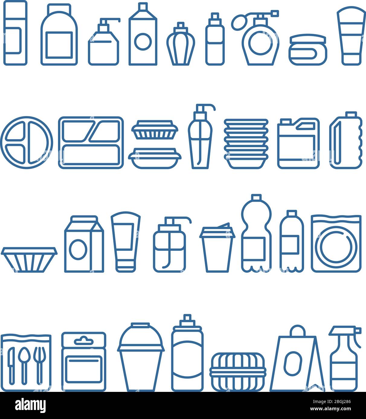 Bucket of plastic plates Stock Vector Images - Alamy