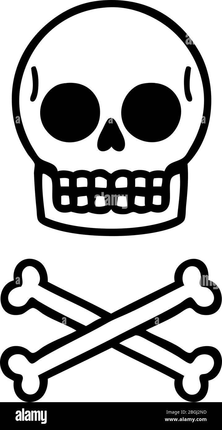 tattoo in black line style of a skull Stock Vector Image & Art - Alamy