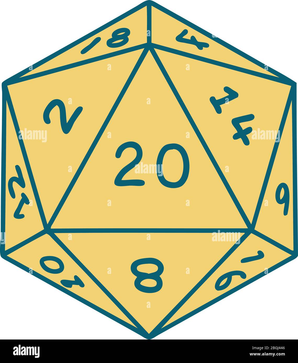 iconic tattoo style image of a d20 dice Stock Vector Image & Art - Alamy