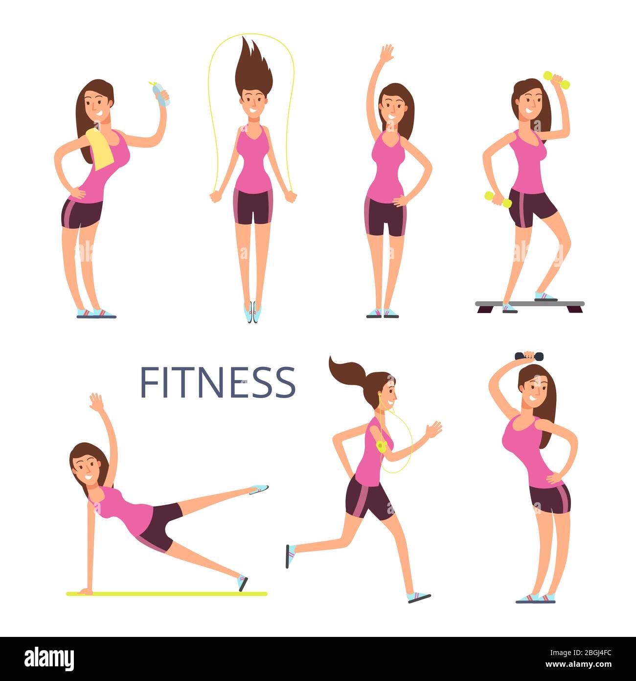 Cartoon gym girl hi-res stock photography and images - Alamy