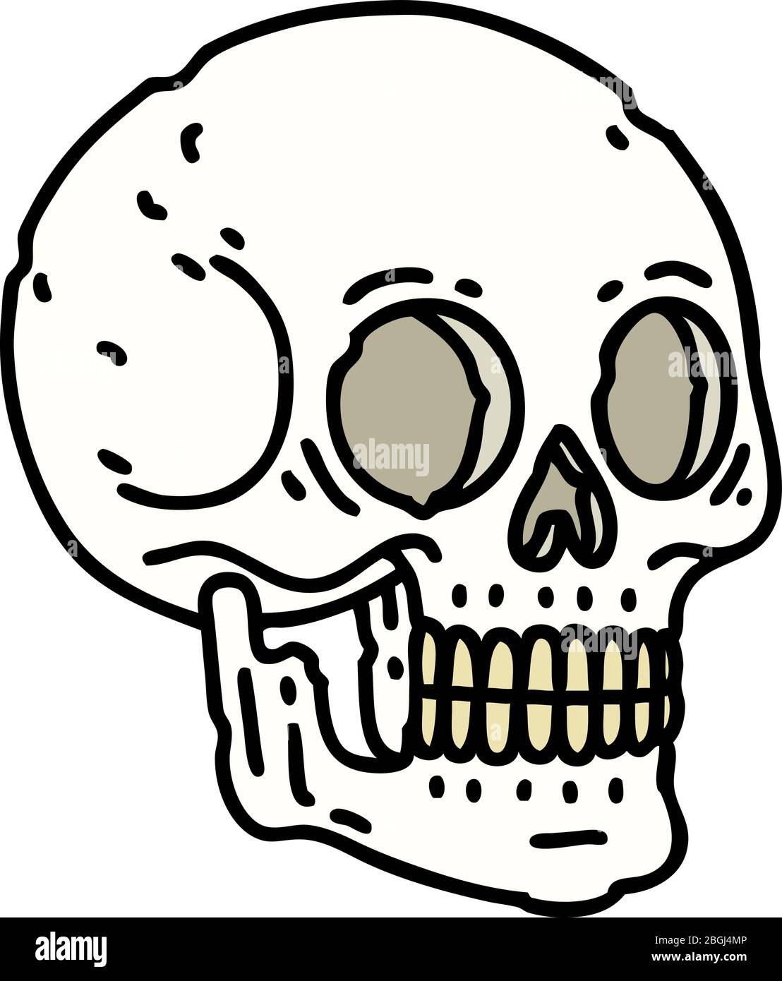 Traditional Style Skull Tattoo