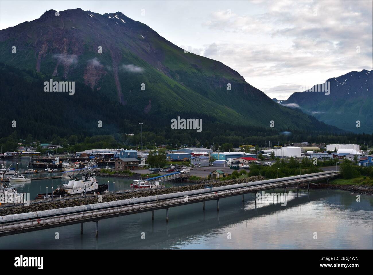 Pulling into the port of Sitka Alaska at the completion of an Alaskan ...