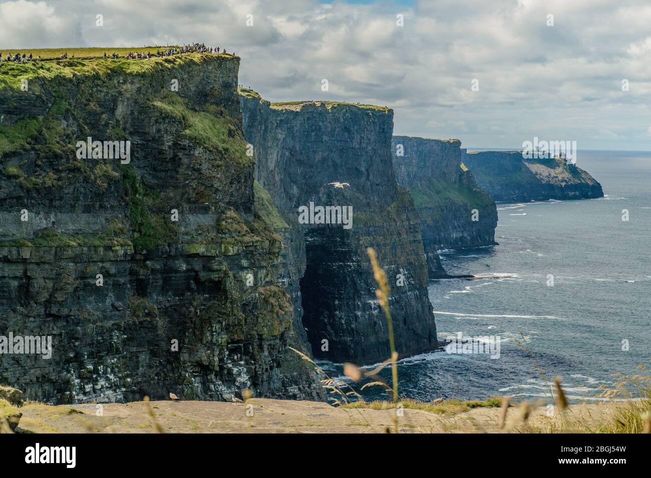 View of the world famous Cliffs of Moher in county Clare Ireland ...