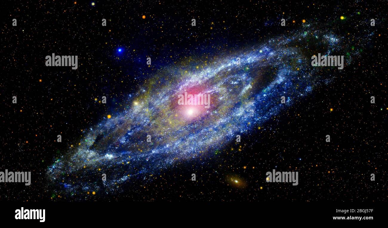 Spiral galaxy. Elements of this image furnished by NASA Stock Photo - Alamy