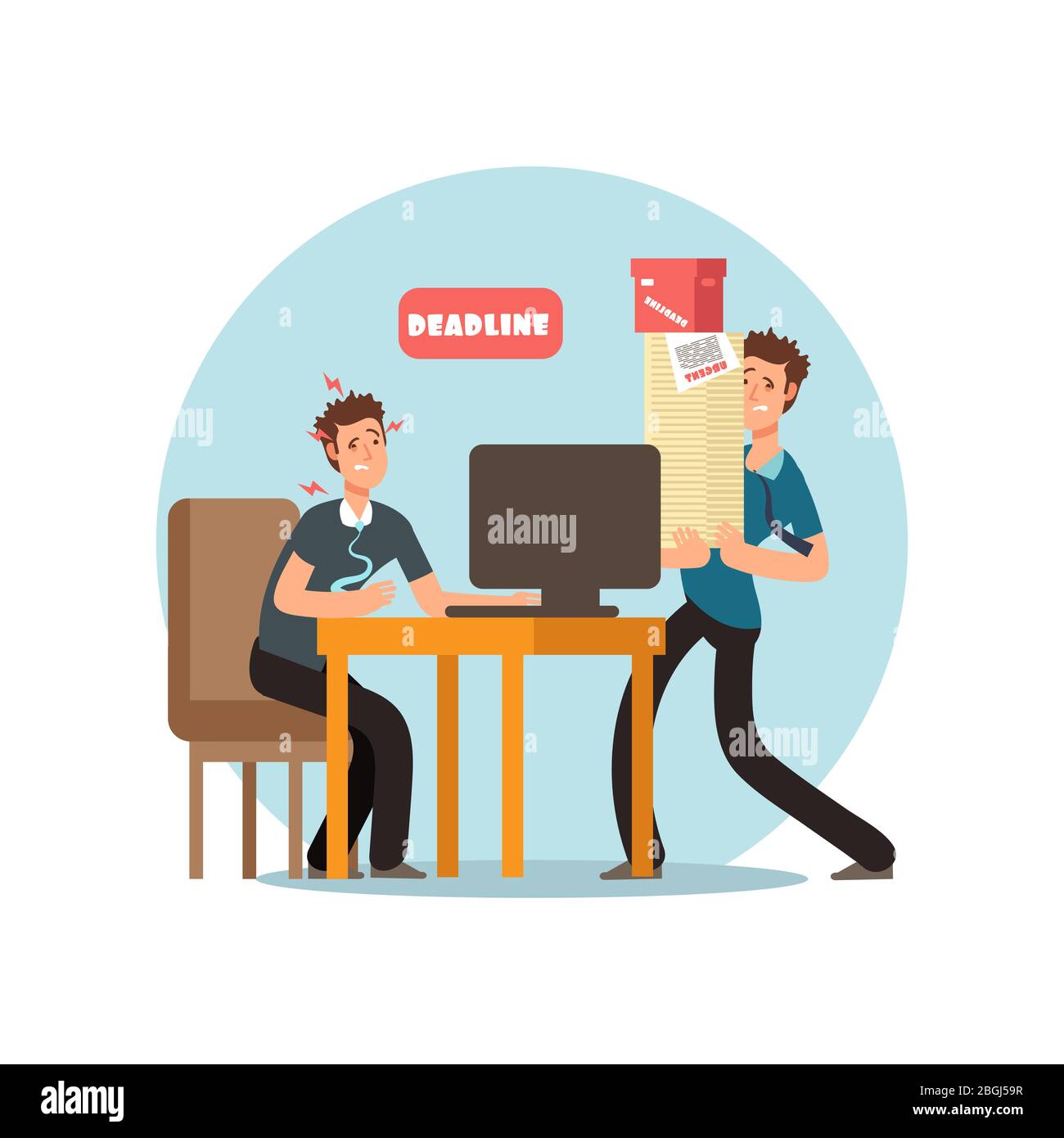 Businessman in deadline time Cut Out Stock Images & Pictures - Alamy