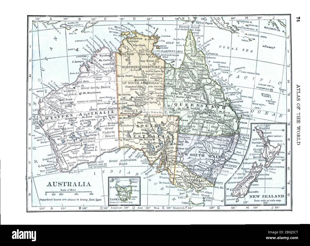 Historical australia map hi-res stock photography and images - Alamy