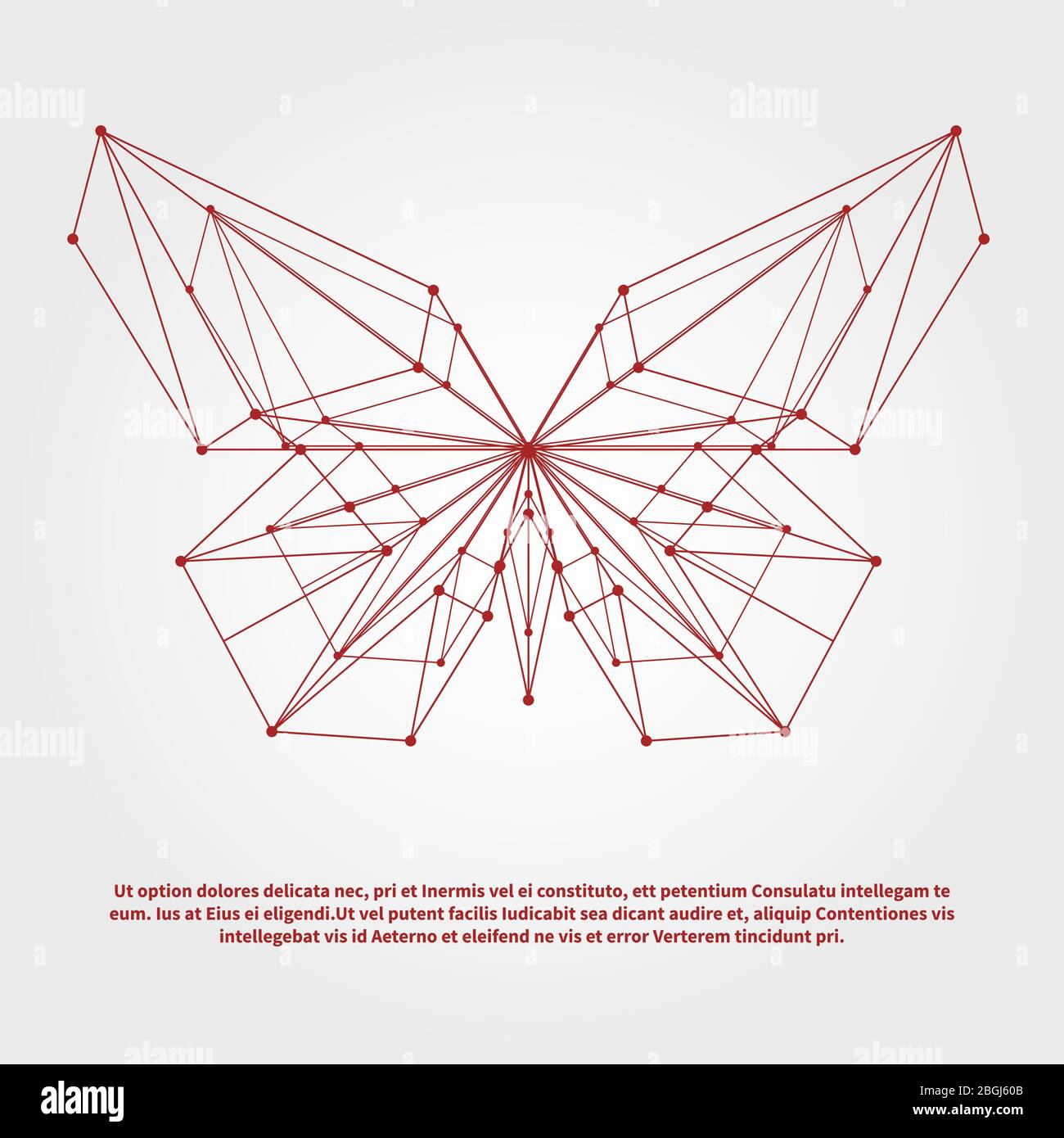 Abstract geometric vector butterfly for logo, emblem, print isolated ...