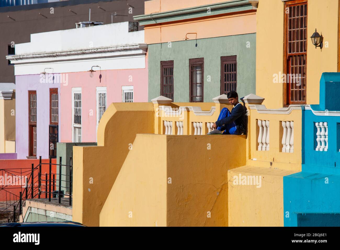 Colourful Houses in the Bo-Kaap area, Cape town, South Africa Stock ...
