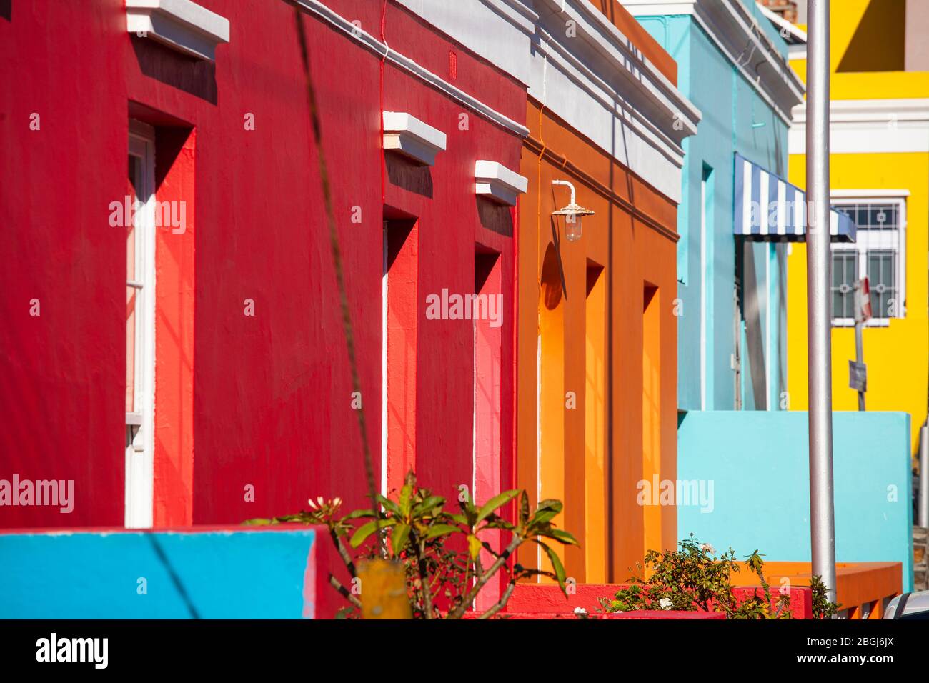 Colourful Houses in the Bo-Kaap area, Cape town, South Africa Stock ...