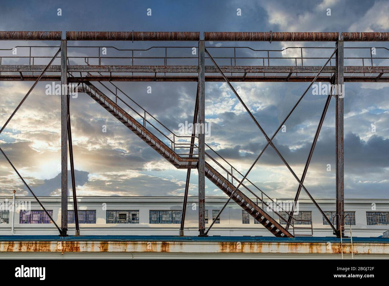 Old rusty metal staircase hi-res stock photography and images - Alamy