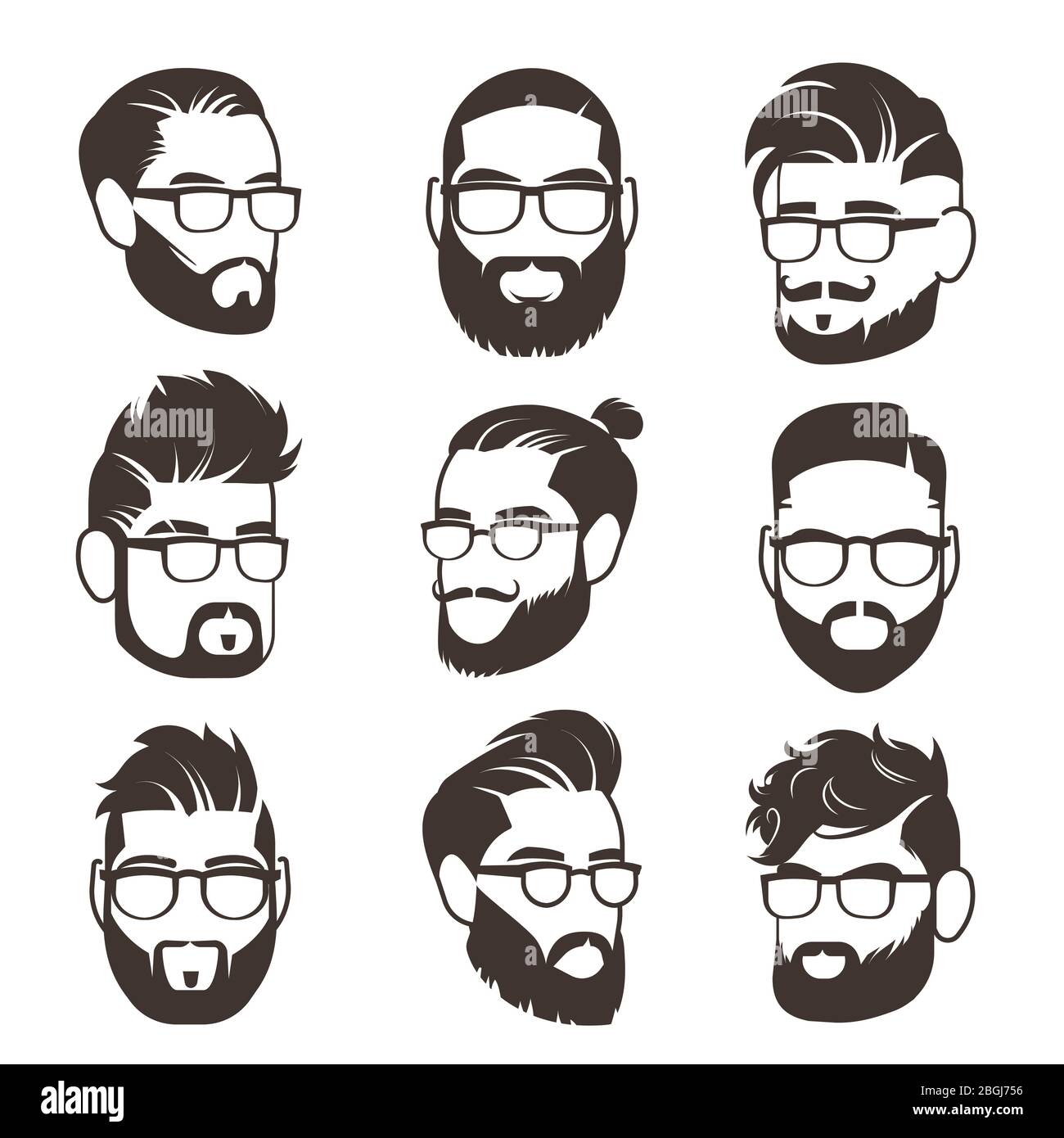 Man face beard profile hi-res stock photography and images - Alamy