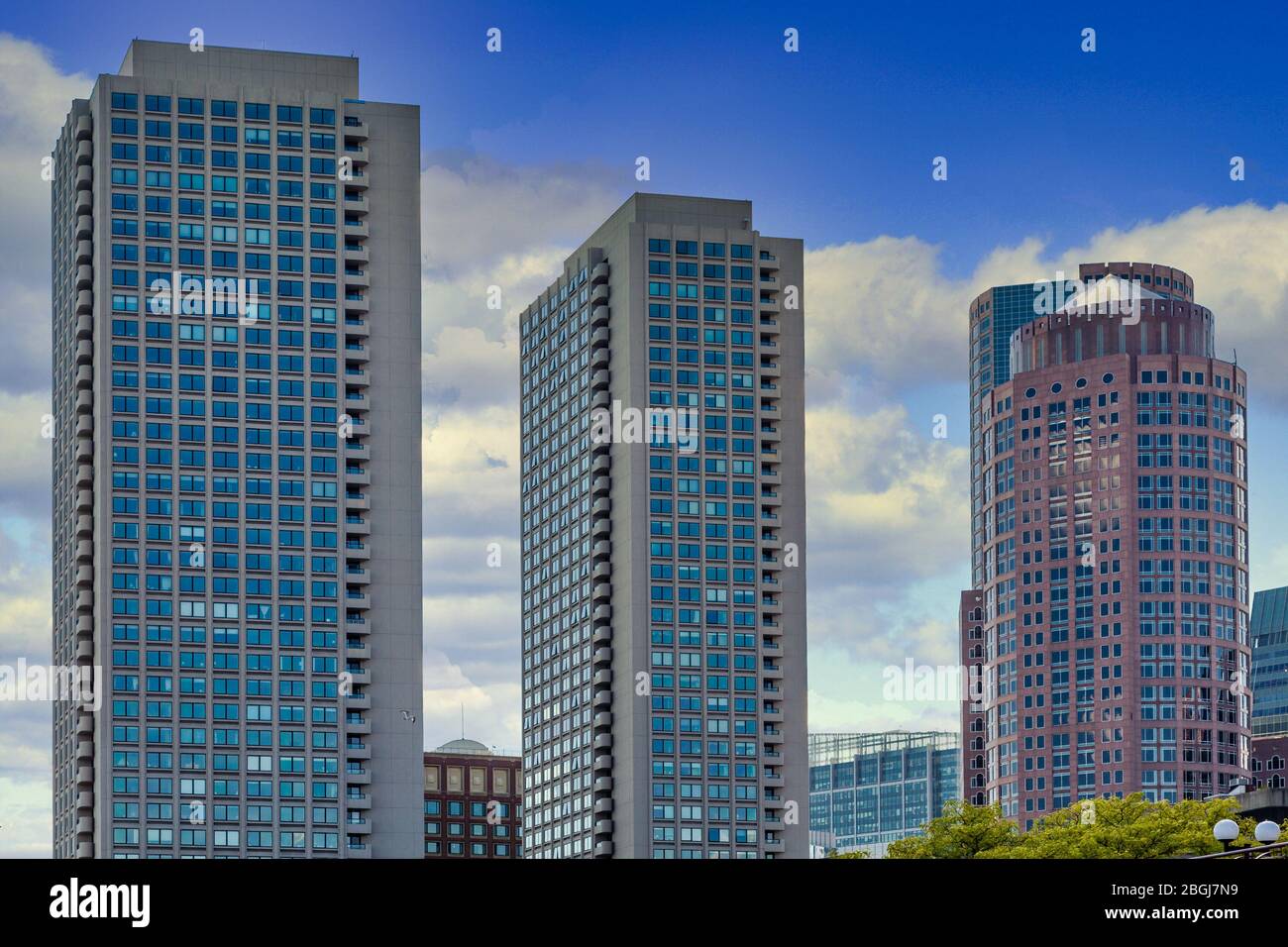 Three Towers in Boston Stock Photo - Alamy