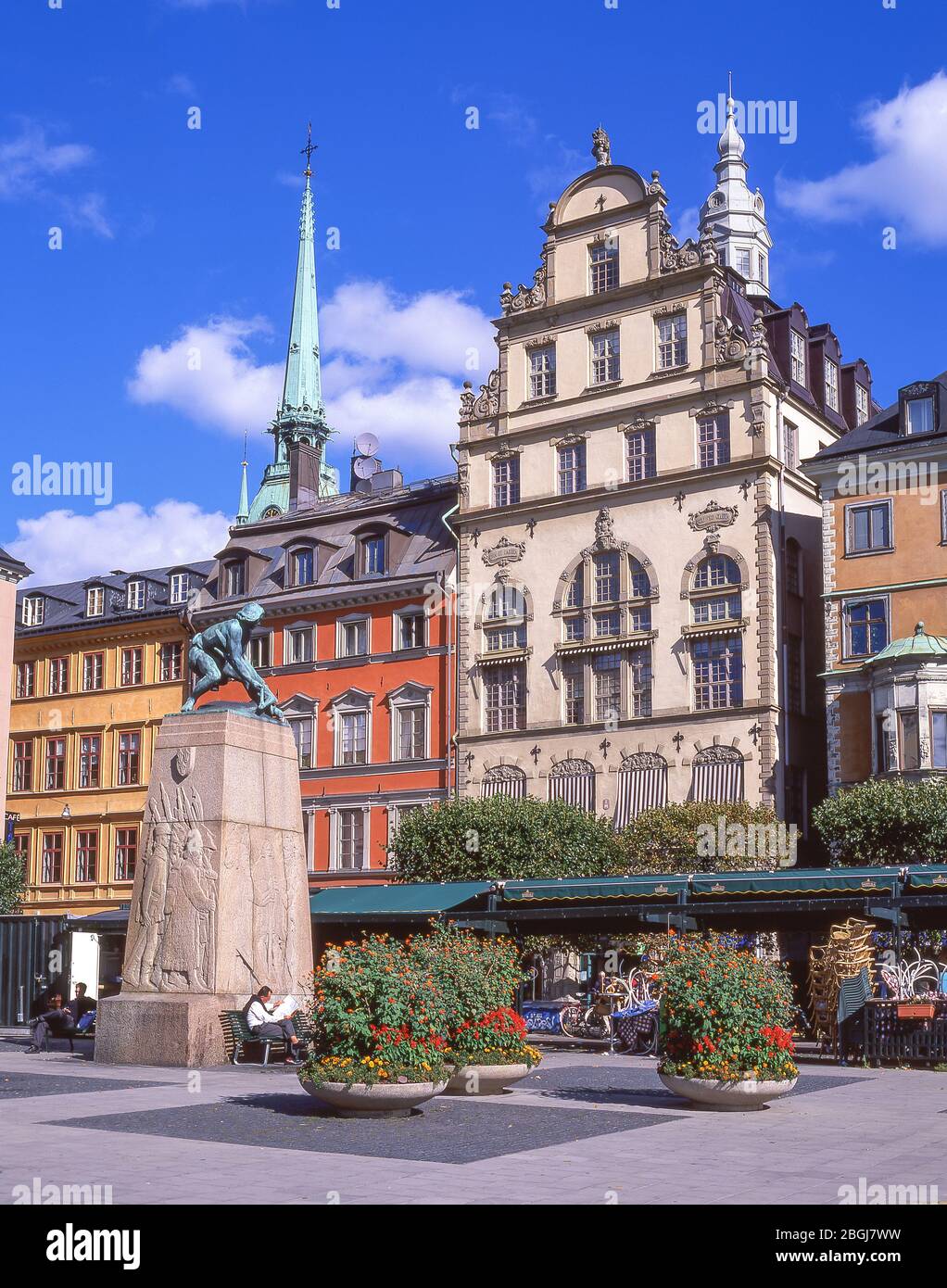 Tyska Kyrkan Church and merchant houses, Kornhamnstorg Square, Gamla ...